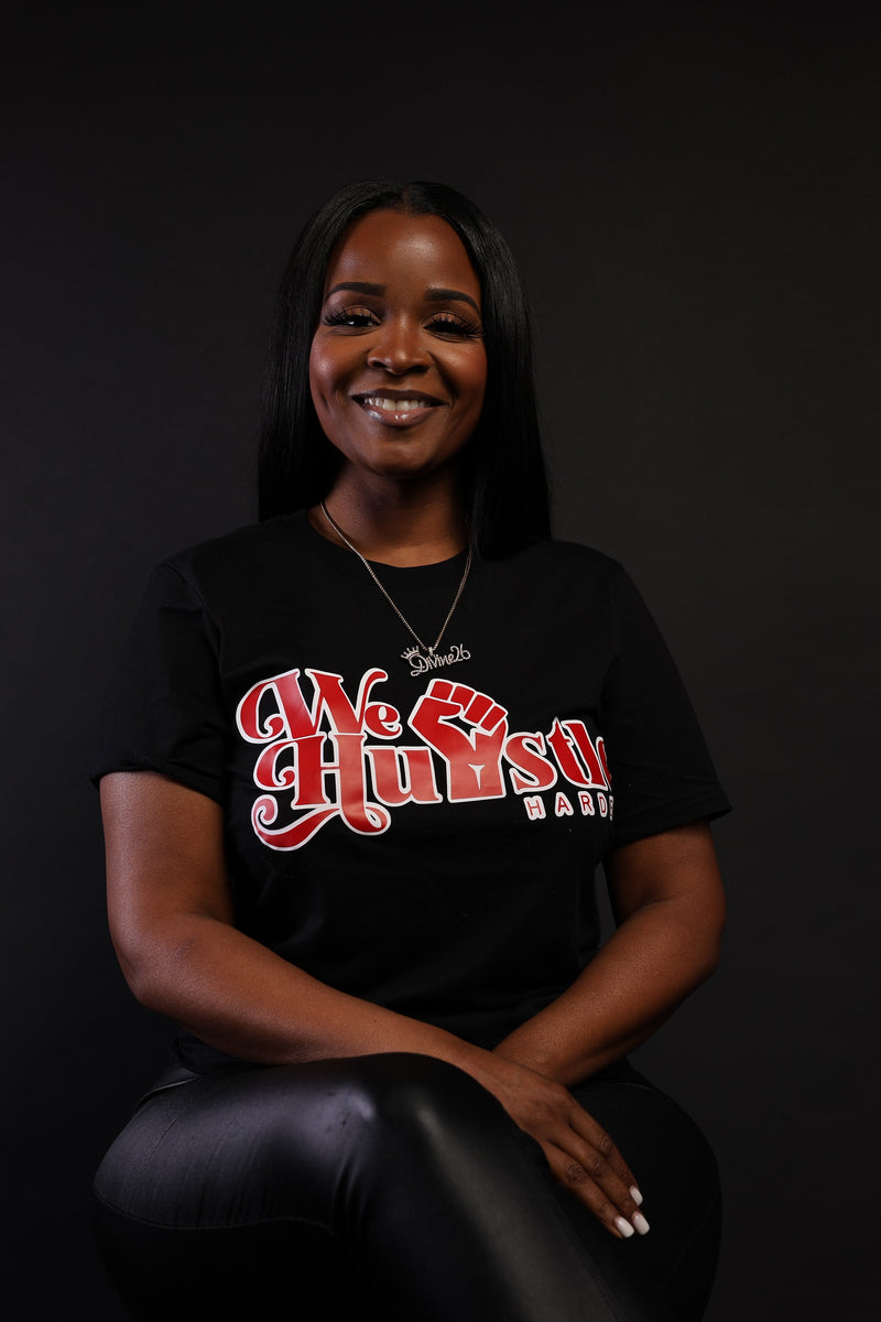 We Hustle Harder Red/Black – Divine Twenty-Six